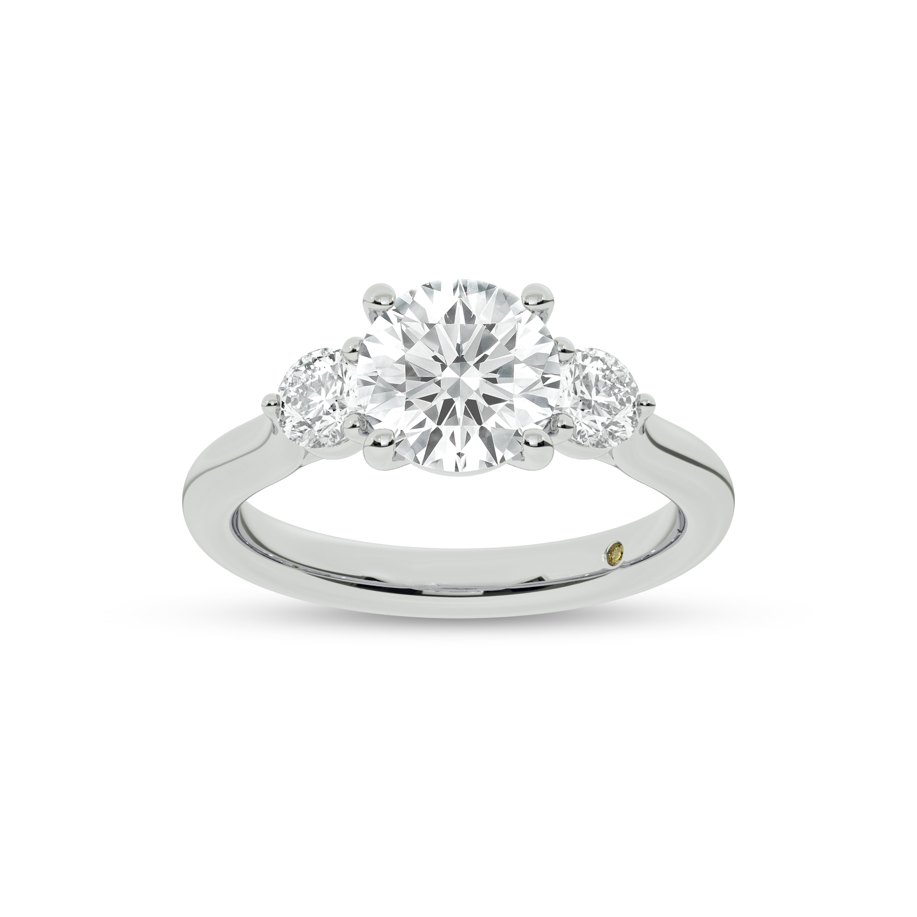 10K Yellow Gold 1 3/8 ct. tw Three Stone Lab Grown Round Diamond ...