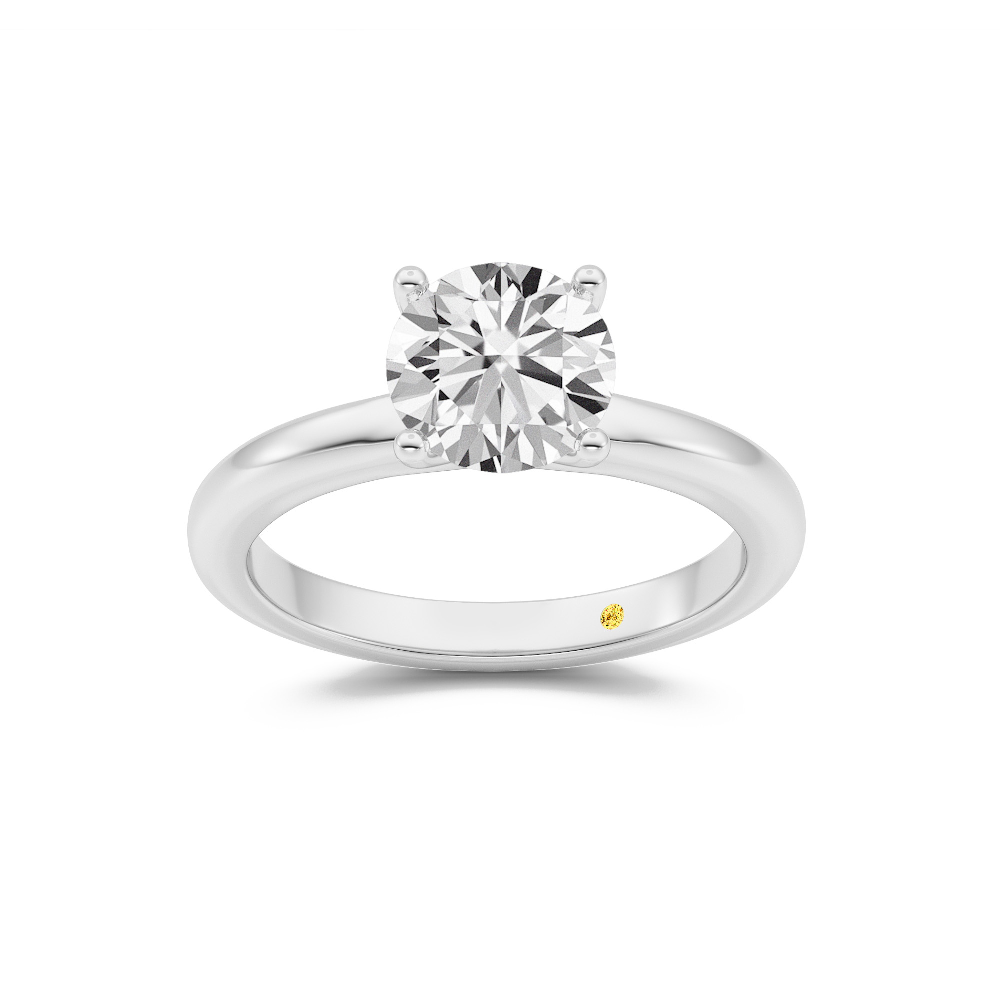 10K Yellow Gold 1 ct. tw Round Diamond Solitaire Engagement Ring | La Joya