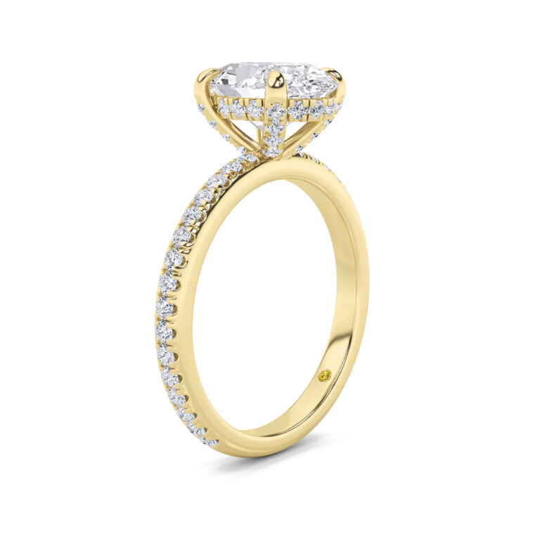 Aurelia Engagment Ring with the Anastasia Wedding Band | 18K Yellow ...